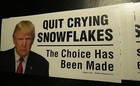 LOT OF 10 QUIT CRYING SNOWFLAKES THE CHOICE HAS BEEN MADE TRUMP ...