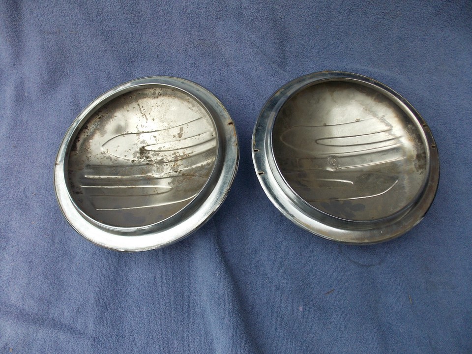 Chrome Moon Hub Caps for Early Chev Cars and Trucks With Chevrolet Logo ...