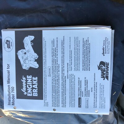 CAT CUMMINS 760 JAKE BRAKE DIESEL TRUCK ENGINE INSTALLATION BOOK MANUAL ...