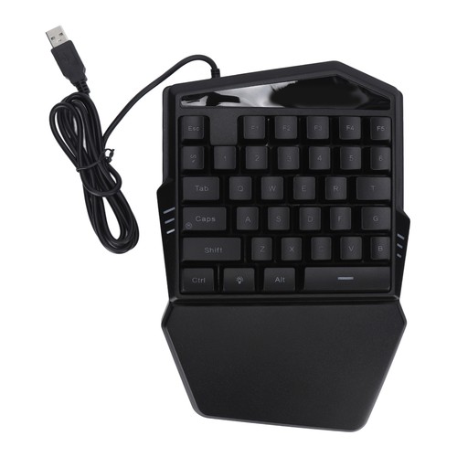 One Handed Gaming Keyboard USB Wired RGB Backlit 35 Keys Mini Half ...