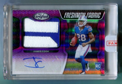 2022 Certified Mirror Purple #209 James Cook Patch Autograph 2/10 Bills ...