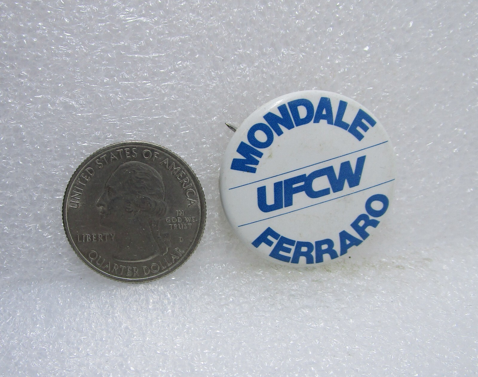Mondale Ferraro UFCW Button Pin | eBay