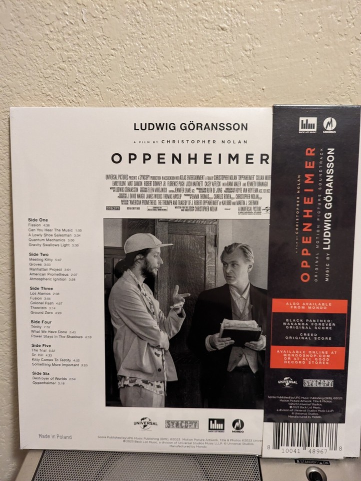 Oppenheimer Original Motion Picture Soundtrack 3XLP Mondo Exclusive ...