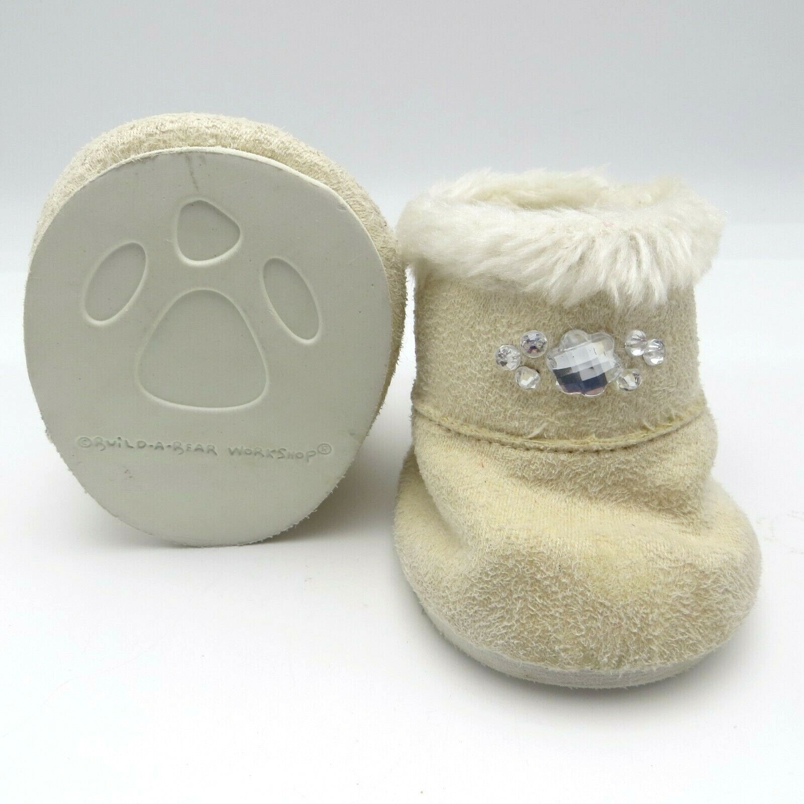 BAB Embellished Winter Boots Suede Faux Fur Top Build A Bear Workshop ...