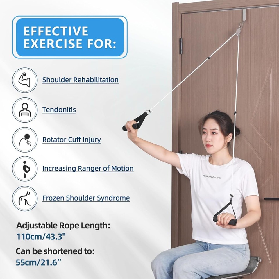 Fanwer Shoulder Pulley Overhead Exercise Pulley for Rotator Cuff ...
