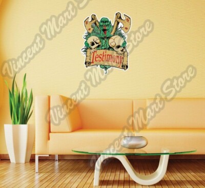 Devil Testimony Axe Skull Evil Satan Wall Sticker Room Interior Decor ...