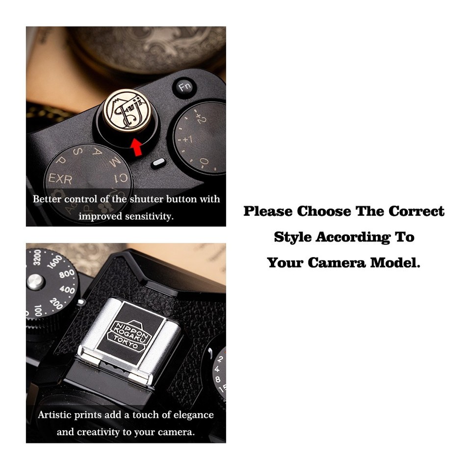 Cycling Dog Metal Hot Shoe Cover Shutter Button For Fuji Sony Nikon ...