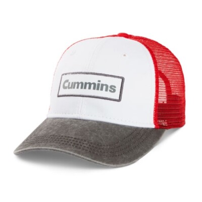 Cummins Diesel Engines Trucker Embroidered Patch Red and White Mesh Cap ...