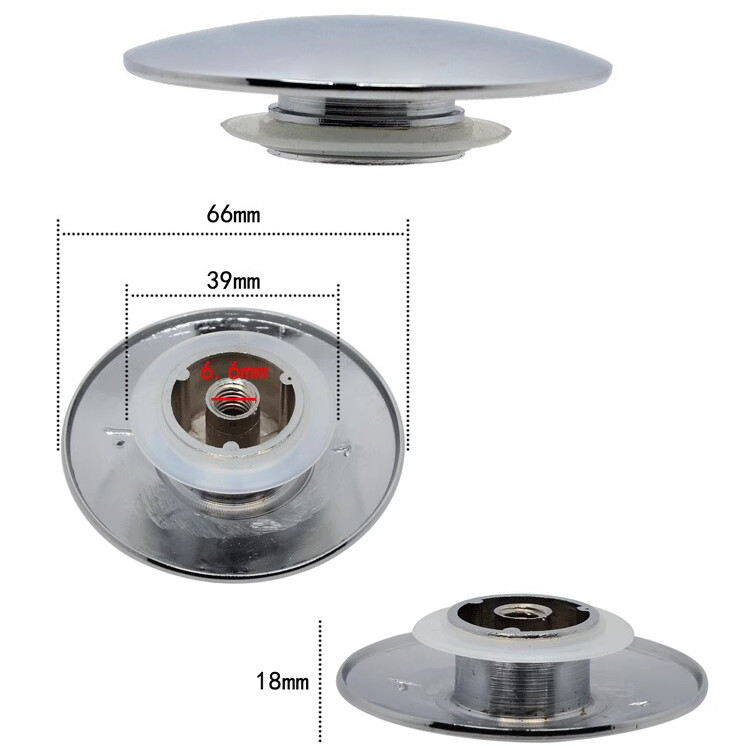 Chrome Click Clack Basin Waste Pop Up Bath Sink Push Button Plug Bolt ...