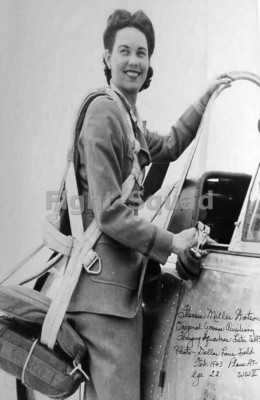 WW2 Picture Photo Autographed Photo of WAFS pilot Florene Watson w AT-6 ...