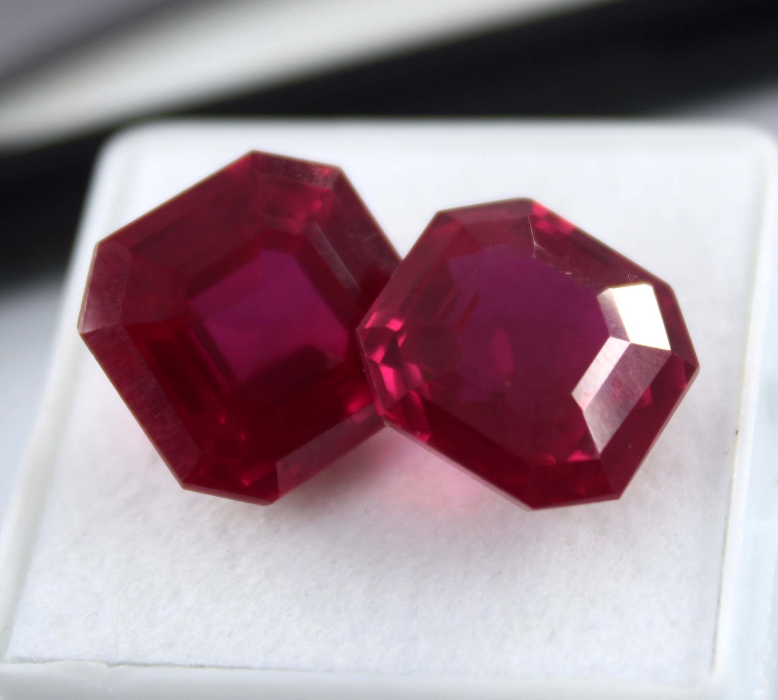 Natural 20 Ct Ruby Red Square Cut CERTIFIED Loose Gemstone AA+ Pair | eBay
