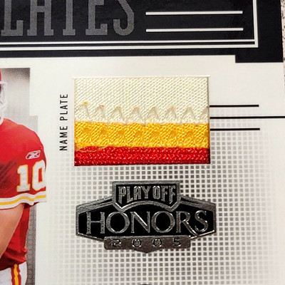 Kansas City Chiefs 2005 Playoff Plates Trent Green 1/1 Jersey # Match ...