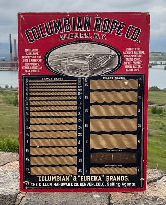 SIGN HEAVY CARDBOARD DENVER COLORADO COLUMBIAN ROPE CO AUBURN NEW YORK ...