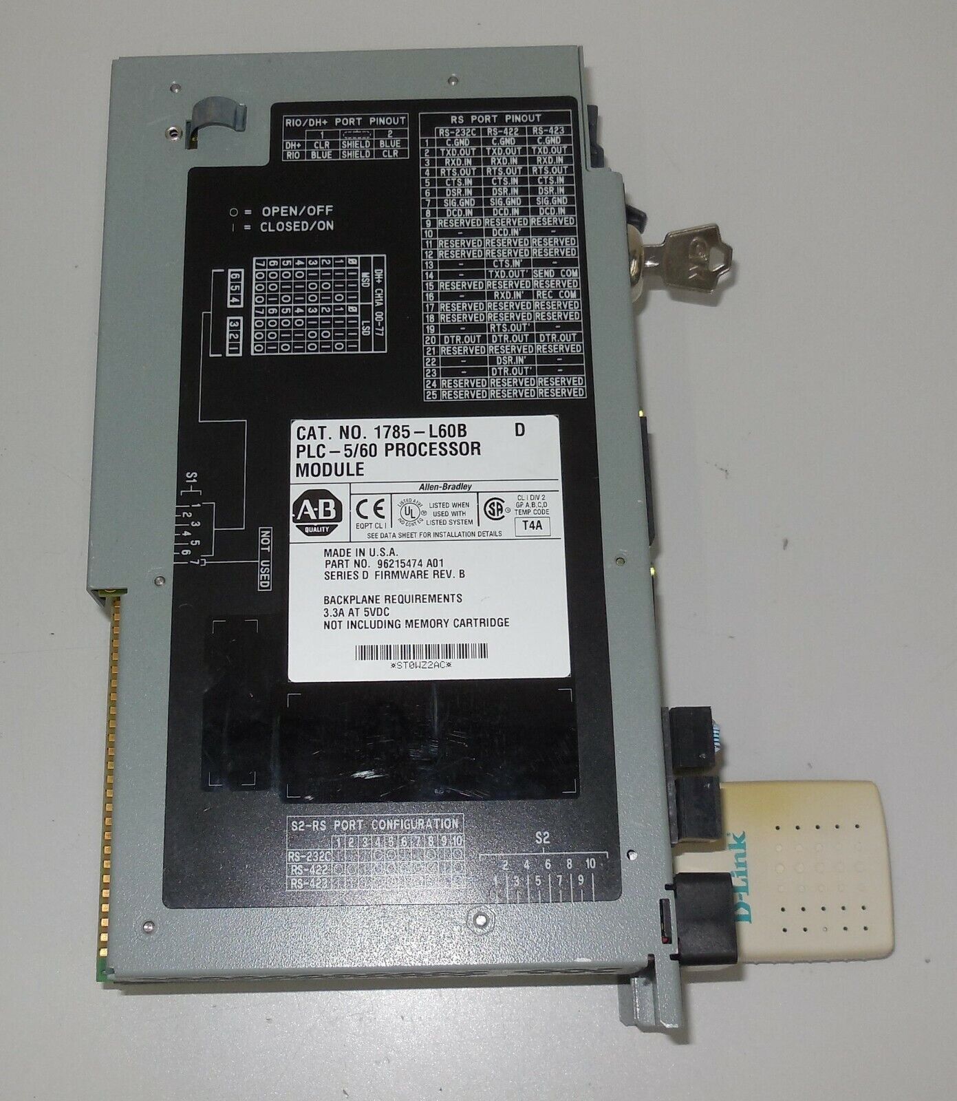 Allen-Bradley 1785-L60B PLC-5/60 Series D & 1785-ENET rev. B01 | eBay