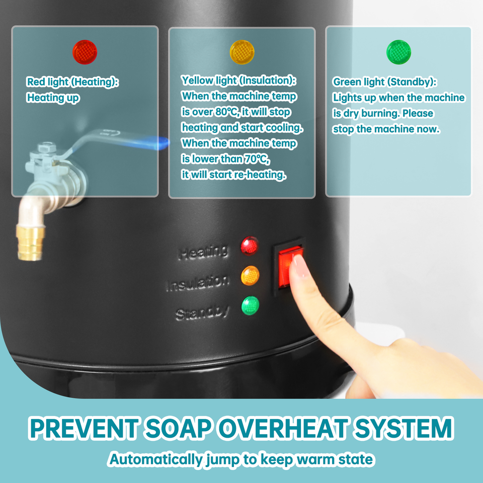 12L Soap Melter Soap Making Heater Melting Machine Pouring Spout DIY ...