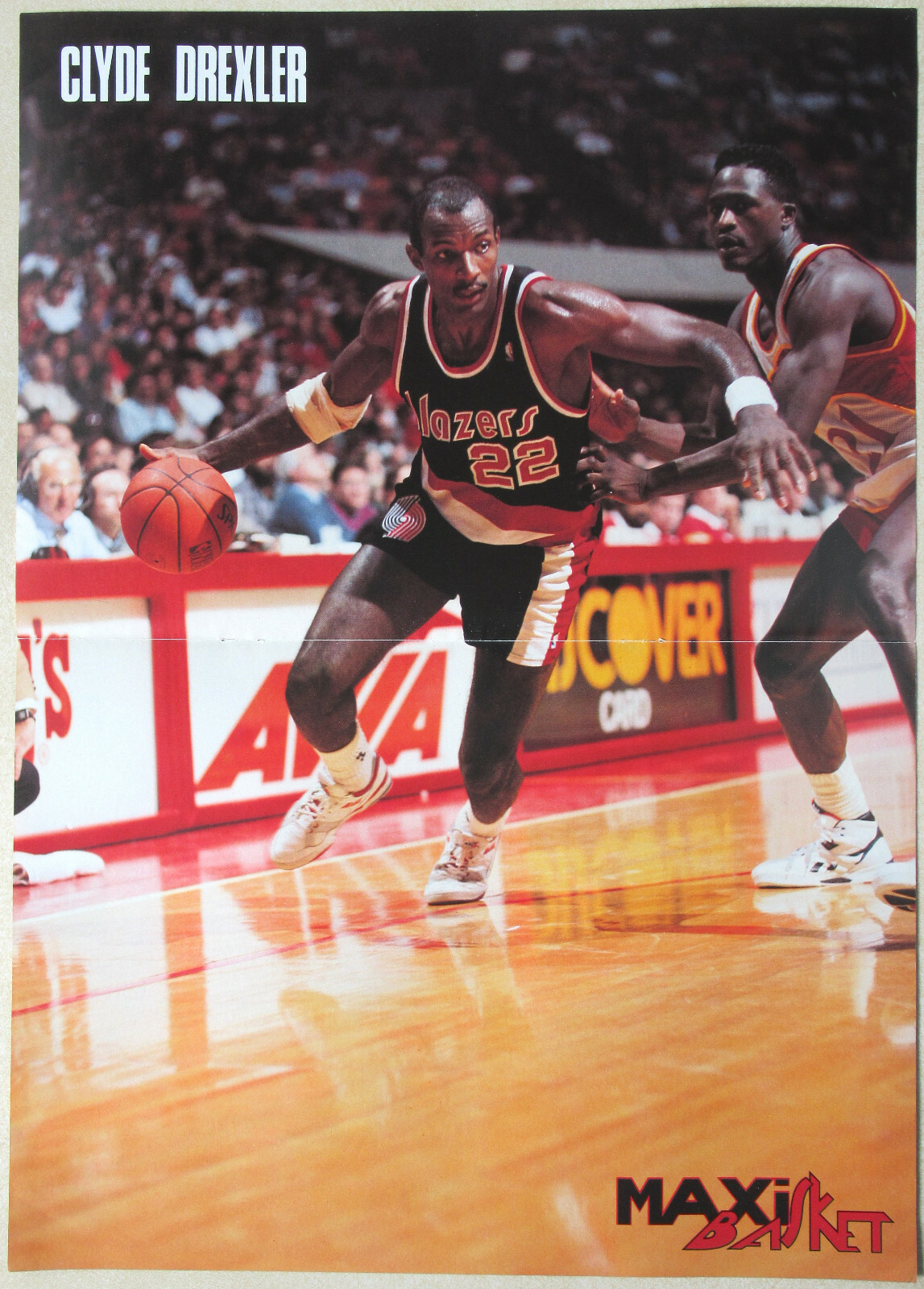 FRANCE Poster - CLYDE DREXLER vs. DOMINIQUE WILKINS - "Maxi Basket ...