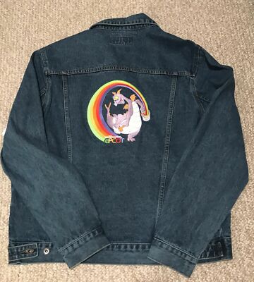 New Walt Disney Imagineering WDI Epcot Figment Retro Button Denim Jean ...