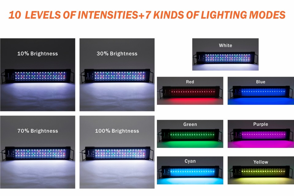 hygger 24/7 Aquarium LED Light 18 24 32 48 55" Fish Tank Light ...