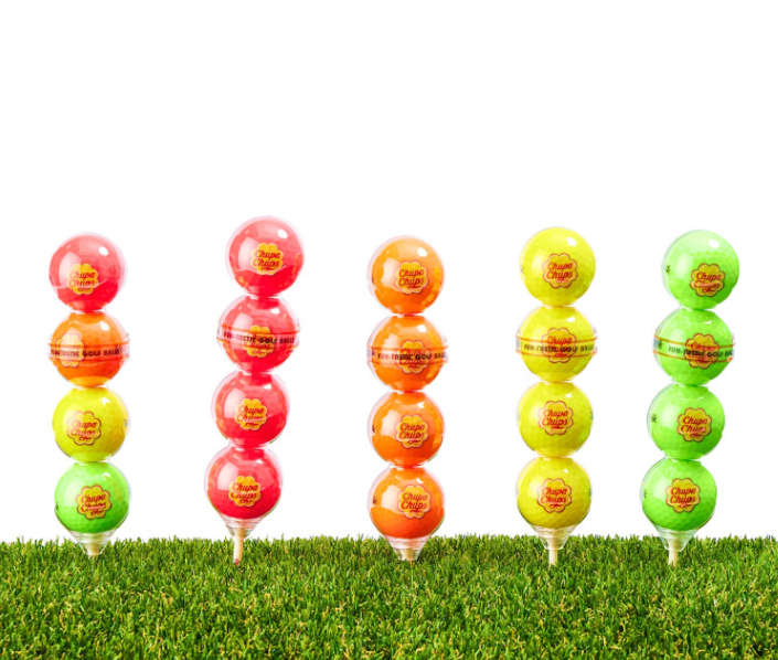 24 New Volvik 2 Piece Golf Four Balls Tee x Chupa Chups Tanghuru ...