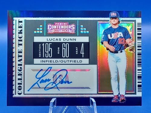 2019 Elite Extra Edition Contenders Draft Lucas Dunn Silver Prizm Auto ...