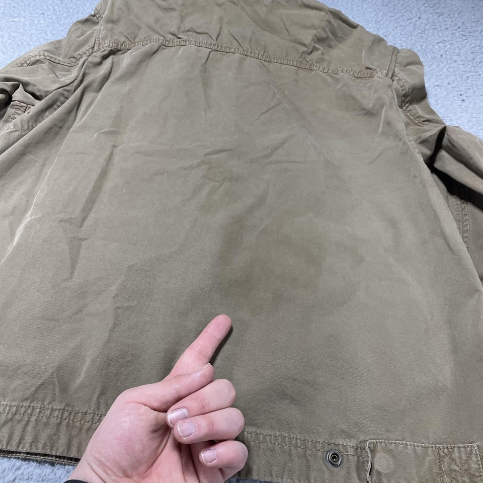 Timberland Earthkeepers Jacket Mens Medium Brown Khaki Zip Front Canvas ...