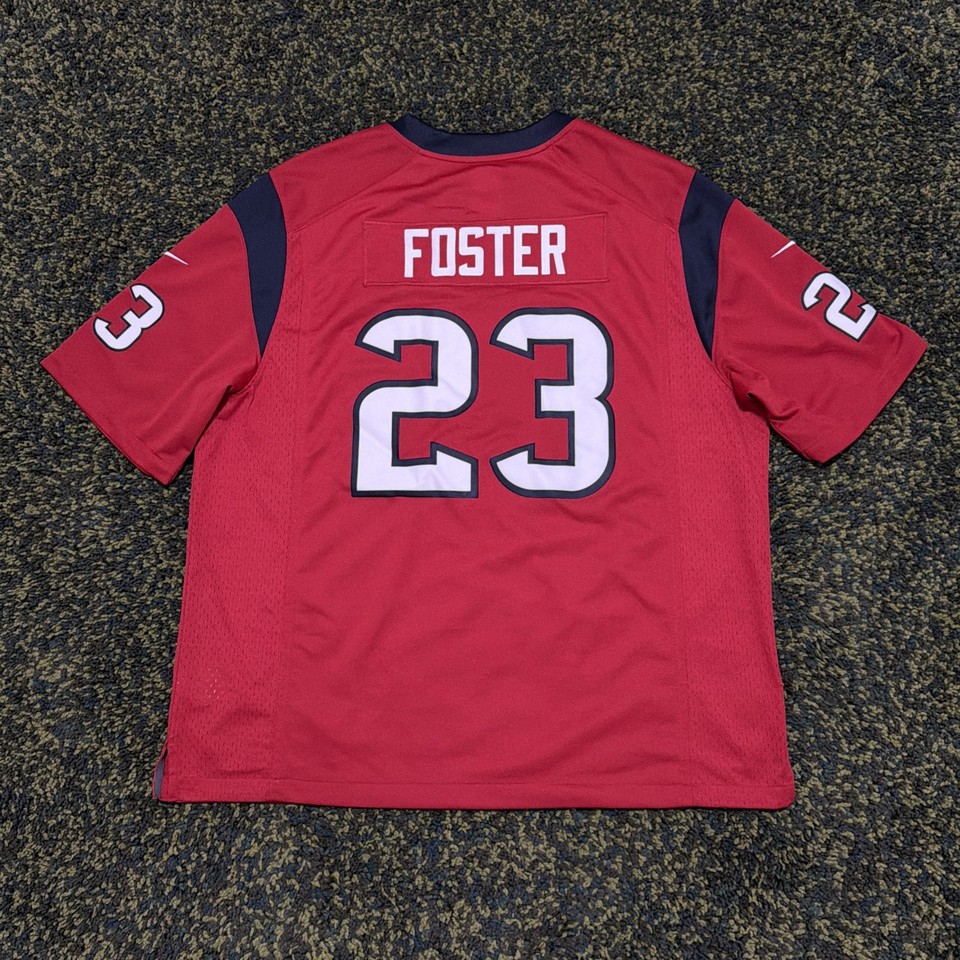 Nike NFL Houston Texans Arian Foster Sewn Home Red Football Jersey Mens ...