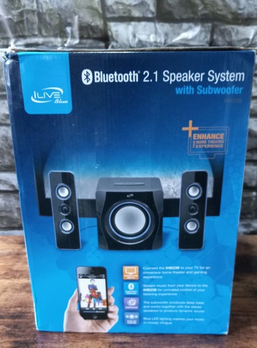 ILIVE Blue Bluetooth 2.1 Speaker System With Subwoofer IHB23B In Box Used | eBay