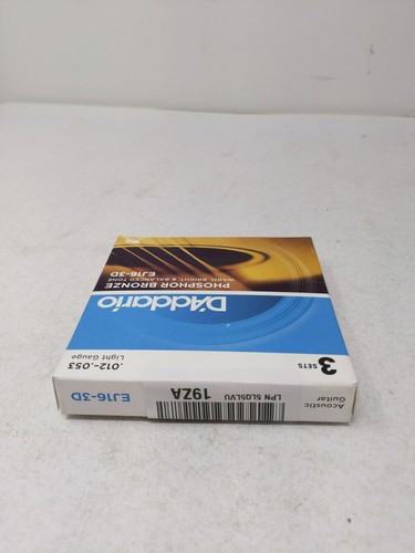 D'addario Ej16-3d Phosphor Bronze Acoustic Guitar Strings, Light, 3 ...