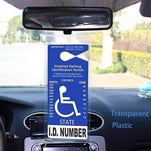 Handicap Placard Holder for Auto Pack of 3 Disabled Parking Permit Sign ...