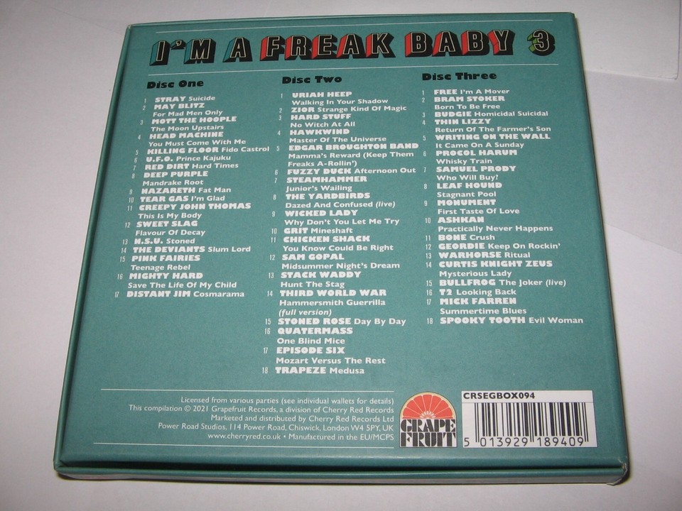 I'M A FREAK BABY 3 British Heavy Psych and Hard Rock 1968-1973 3 CD Box ...