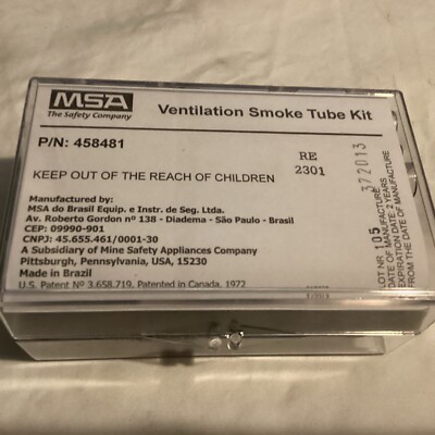 MSA VENTILATION SMOKE TUBE KIT #458481 | eBay