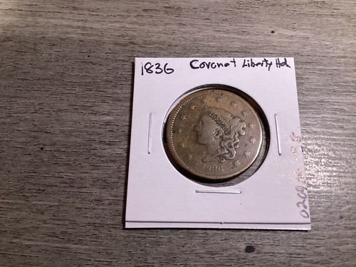 1836 Coronet Head Large Cent Early U.S. Copper Cent 020924-58 | eBay
