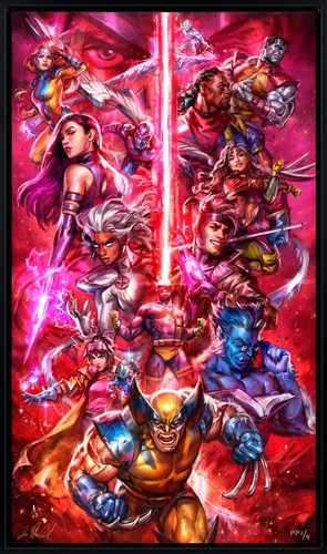 Sideshow Collectibles The X-Men vs Magneto Framed Canvas Art Print | eBay