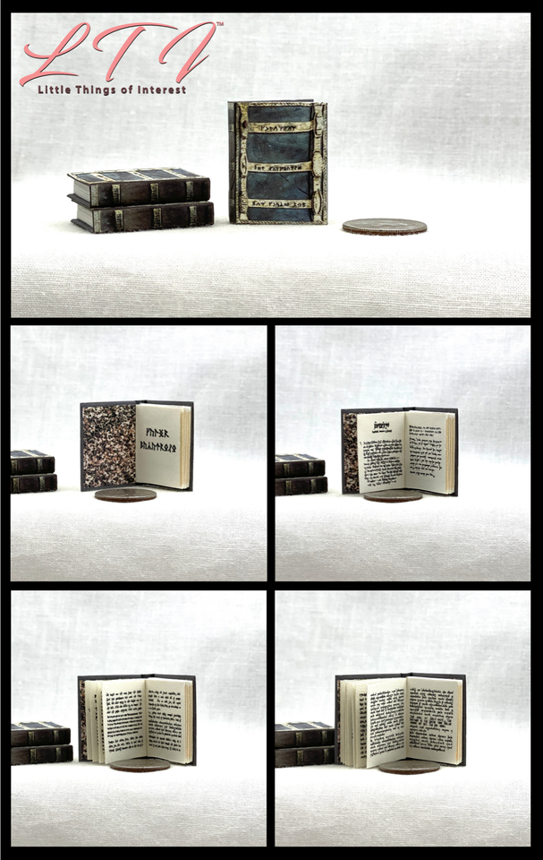 THE BOOK Of MAZARBUL Miniature 1:12 Scale Book Elvish Dwarven ...