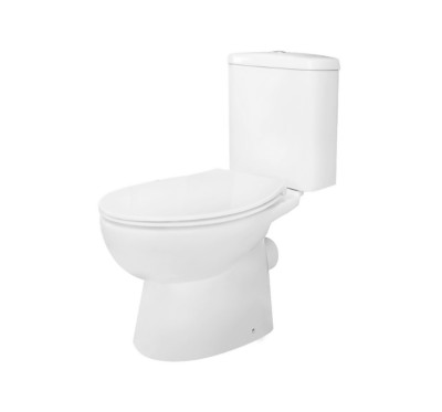 Homebase Rimless Close Coupled Toilet, Soft-Close Seat, Dual Flush ...