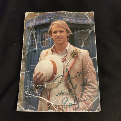 DR WHO personally signed 5x7 Postcard - PETER DAVISON 'To David' | eBay