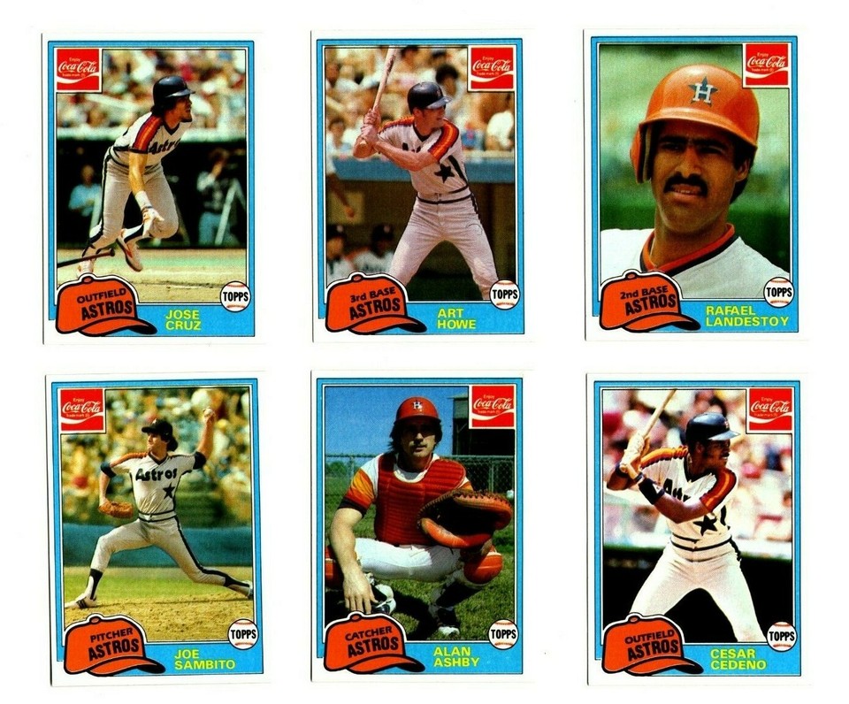 1981 Topps Baseball Houston Astros Coca Cola Team Set | eBay