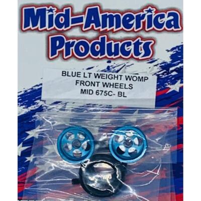 Mid America Light Weight Womp Front Wheels Blue MID675CBL | eBay Australia