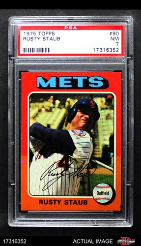 1975 Topps #90 Rusty Staub Mets PSA 7 - NM 16C 00 0343 | eBay