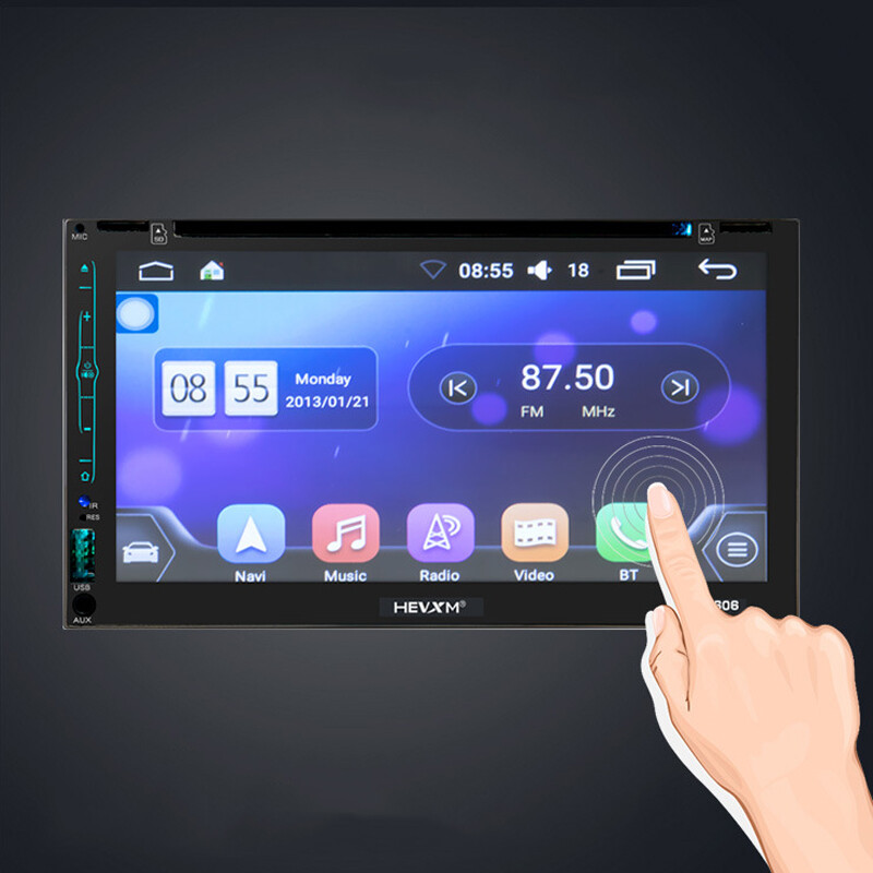 6.95" Inch 2 DIN Stereo Touch Screen with Car GPS and Navigation Radio ...