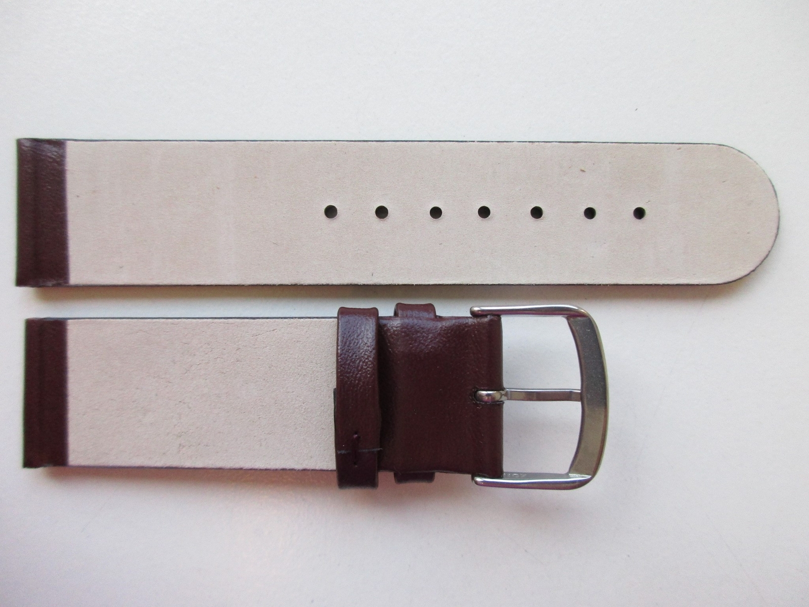 Syrup brown unstitched untapered 20 MM leather watch band strap - SHORT ...