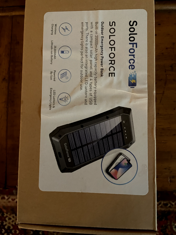 Soloforce outdoor emergency power bank phone charger solar 20000mAh | eBay