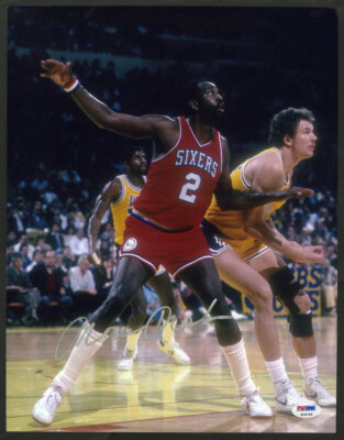 Moses Malone SIGNED 11x14 Photo Philadelphia 76ers Sixers PSA/DNA ...
