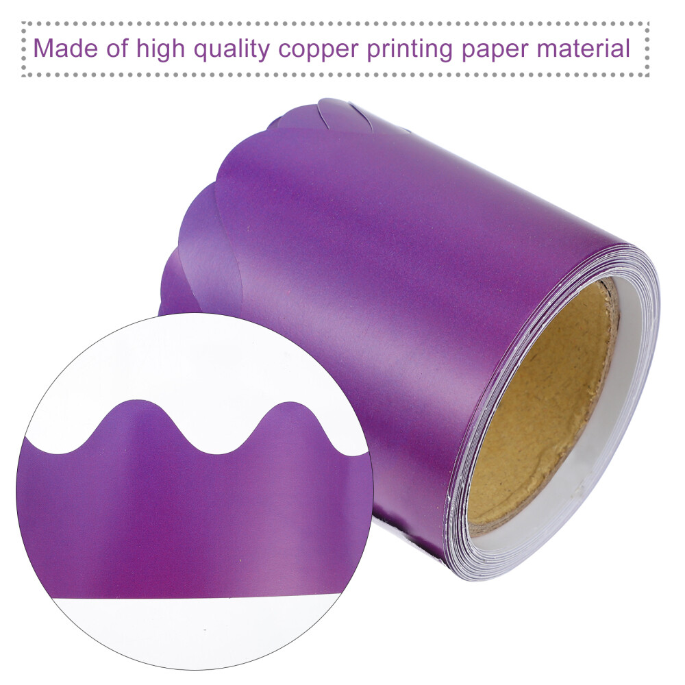 3 Count Purple Paper Jam Border Decorative Child Rolled Trim Color Wall ...