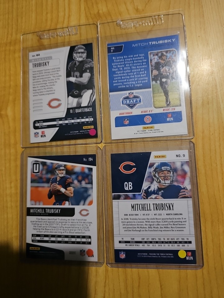 Mitchell Trubisky - Chicago Bears- 4 Cards - NFL - Buffalo Bills - RC ...