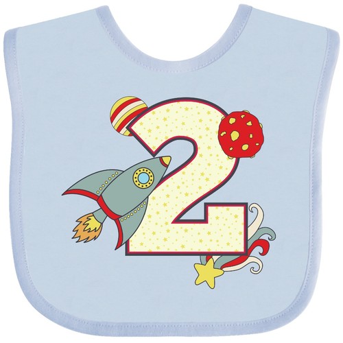 Inktastic 2nd Birthday Outer Space Theme Baby Bib 2 Two Planets ...