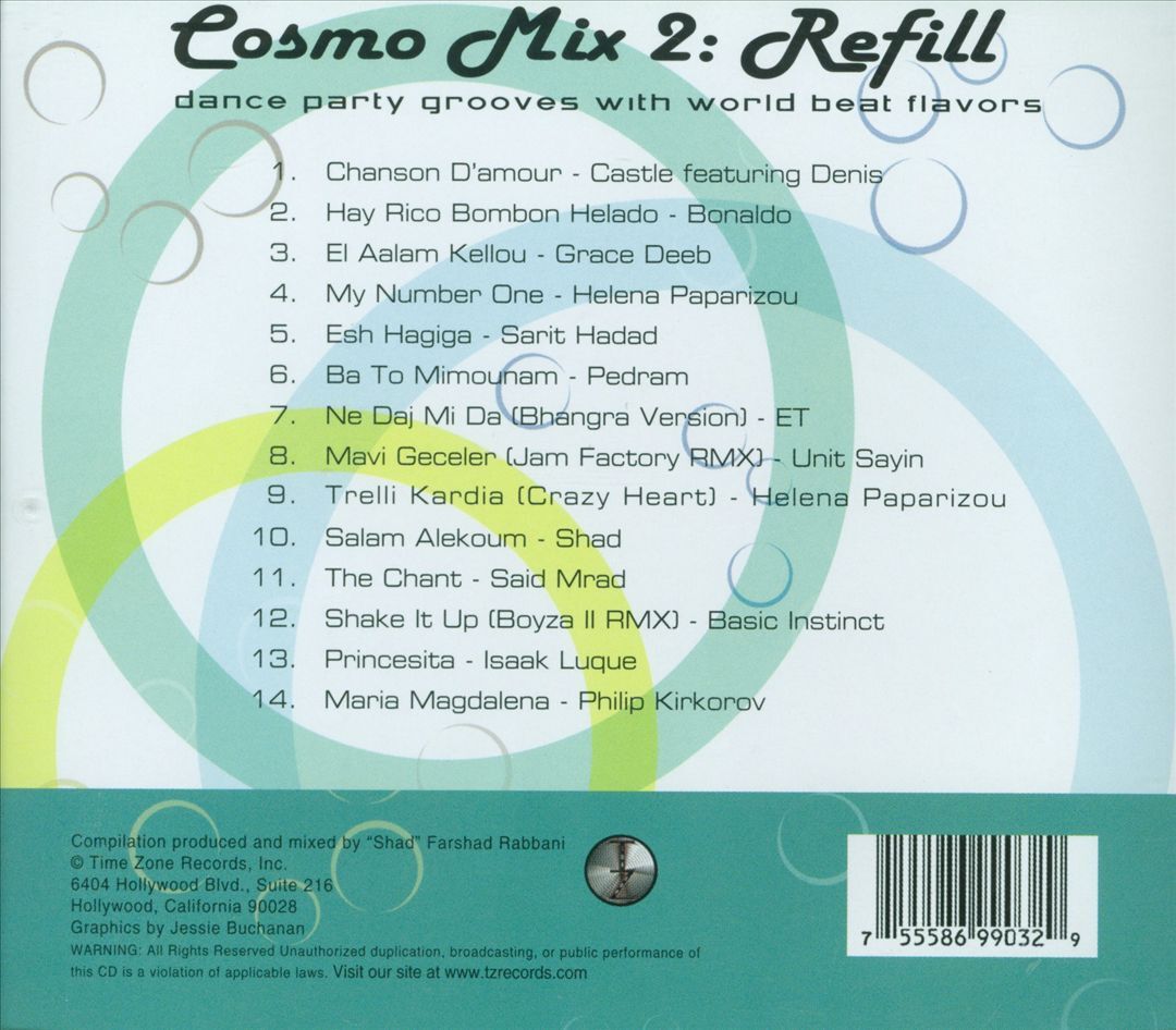 VARIOUS ARTISTS COSMO MIX, VOL. 2: REFILL NEW CD 755586990329| eBay