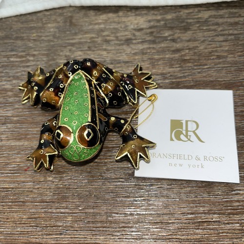 1 RARE VINTAGE DRANSFIELD ROSS GREEN & BlackFROG CLOISSONE ENAMEL ...