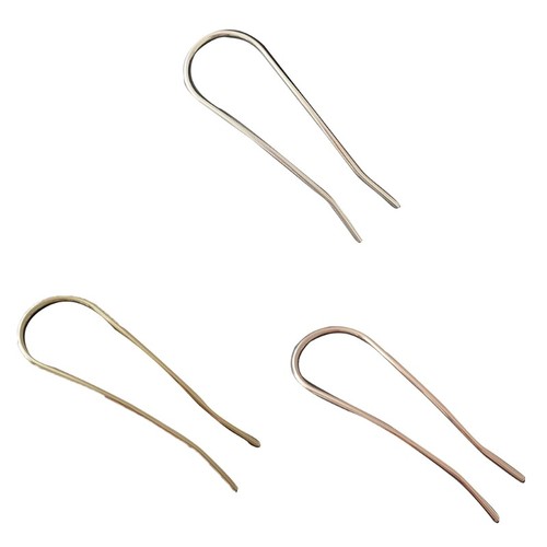 Elegant Metal U-shape Hair Pin French Style Hair Fork 2 Prong Pins for ...