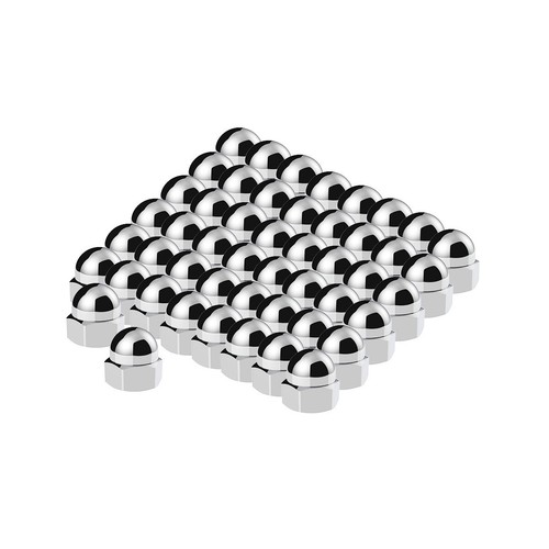United Pacific 10021M50 11/16” x 7/8” Chrome Acorn Nut Cover – Pack of ...